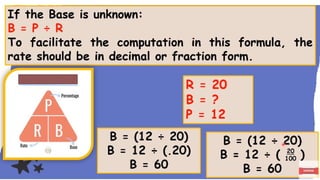 Mathematics 5 Q3 Week 2 L2-Finding Base Rate and Percentage.pptx