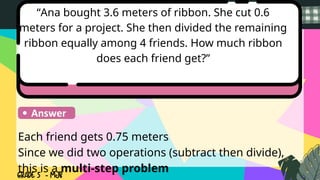 MATH5_Q4_W1 SOLVING WORD PROBLEMS USING GMDAS | PPTX