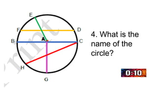 Quiz for Mathematics 5 Part of A Circle. | PPTX