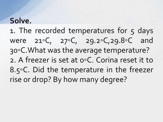 Math5_Solves routine and non- routine problems involving temperature ...