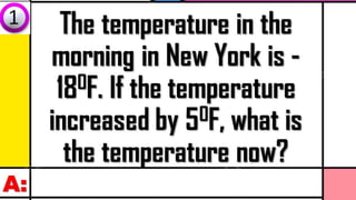 Math 6 - Addition of Integers | PPTX