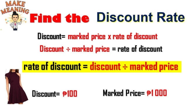 Math 6 - Application of Percent (Discount, Sale Price & Rate of ...