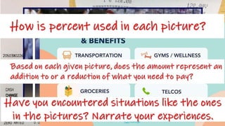 Math 6 - Application of Percent (Discount, Sale Price & Rate of ...