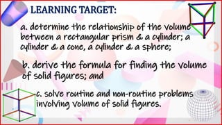 Math 6 - FINDING THE VOLUME OF SOLID FIGURES.ppsx