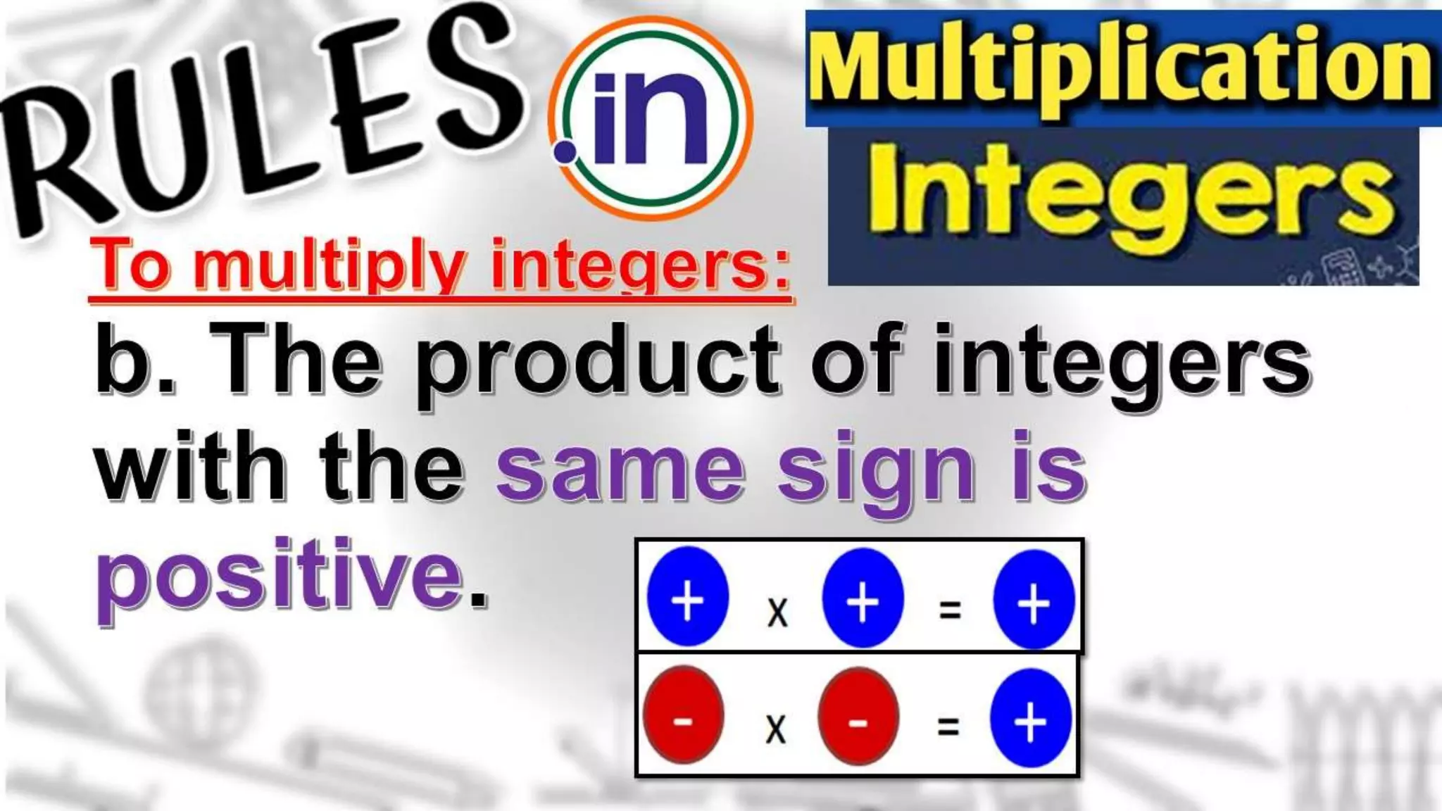 Math 6 - Multiplication of Integers | PPTX