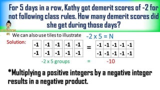 Math 6 - Multiplication of Integers | PPTX