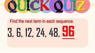 Mathematics Grade 6 - Number Patterns.ppsx