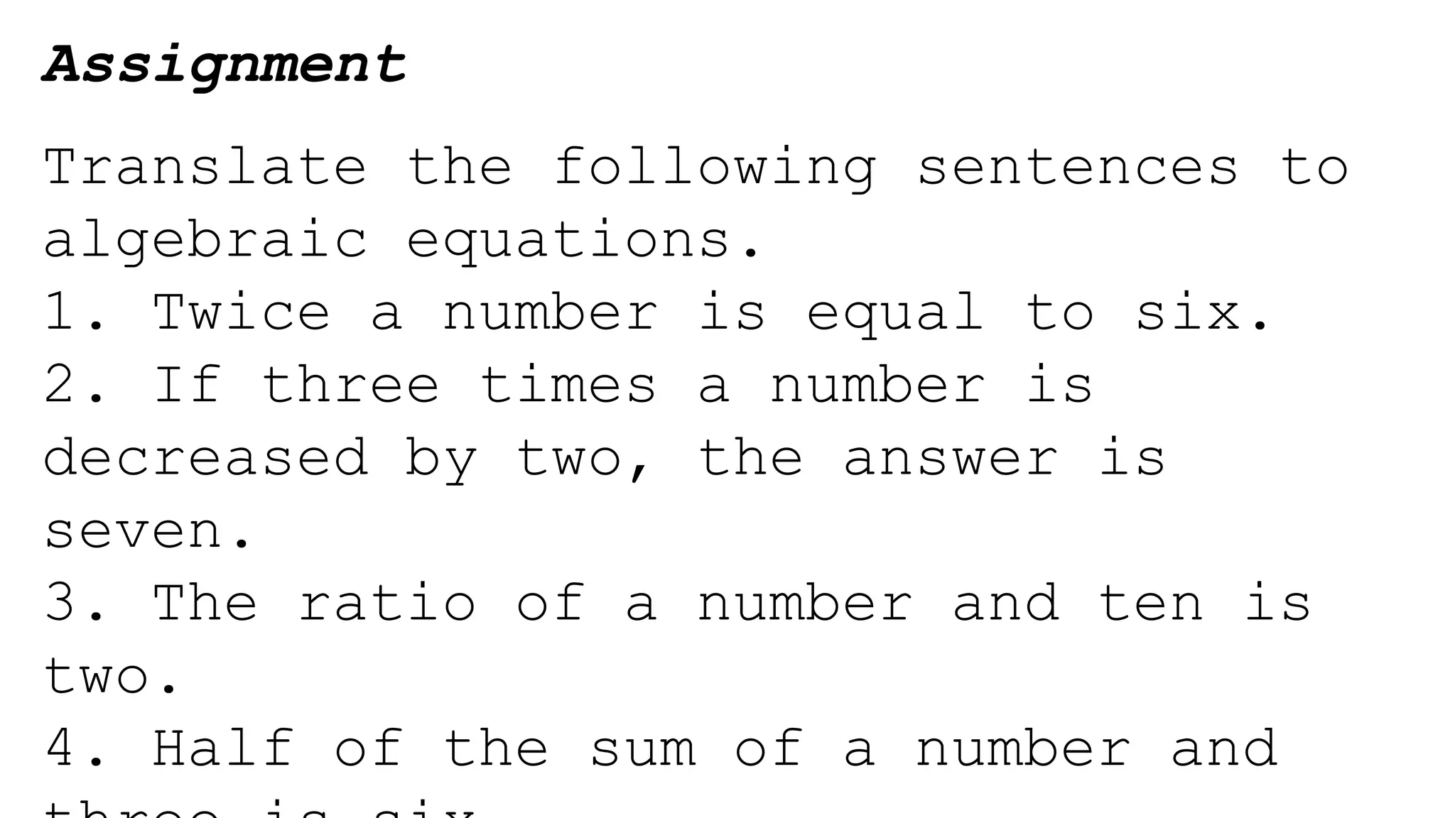 Representing Quantities in Real-life Situations using Algebraic ...