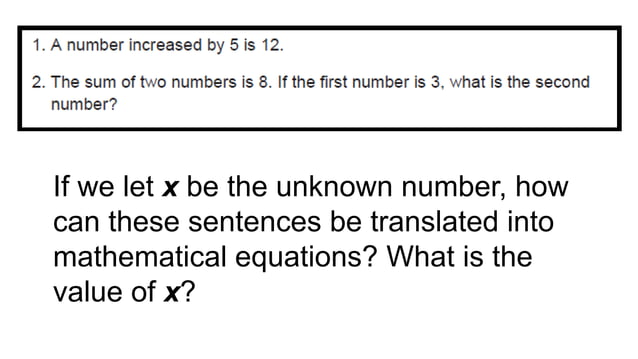 Representing Quantities in Real-life Situations using Algebraic Equation | PPTX | Physics | Science