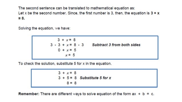 Representing Quantities in Real-life Situations using Algebraic Equation | PPTX | Physics | Science