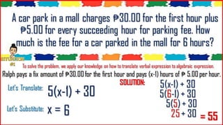 Math 6 - Solving Problems Involving Algebraic Expressions and Equations ...