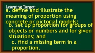 Math 6 - Understanding Proportion | PPTX