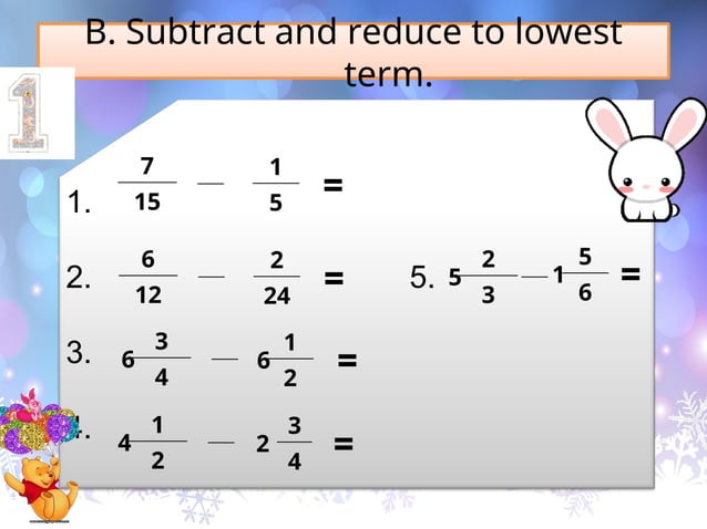 Math 6 Lesson 2 Subtracting Simple Fractions and Mixed Numbers.ppt
