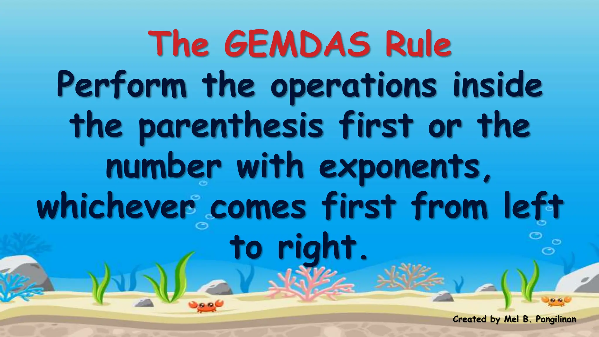 Math 6 Module 17 Session 1 Gemdas Part 1 Ppsx