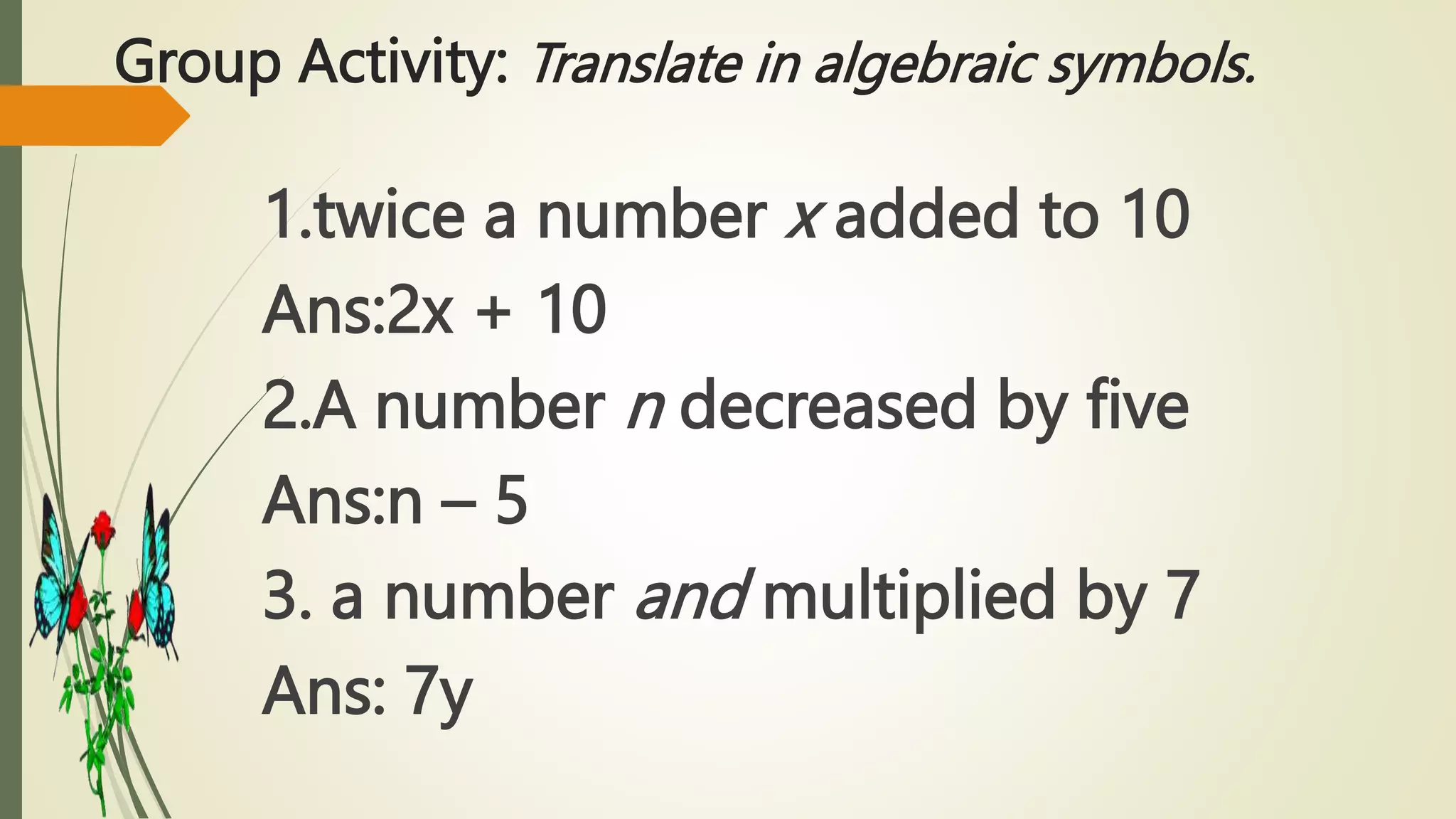 MATH 6 PPT Q3 – Translation Of Real-Life Verbal Expressions And ...