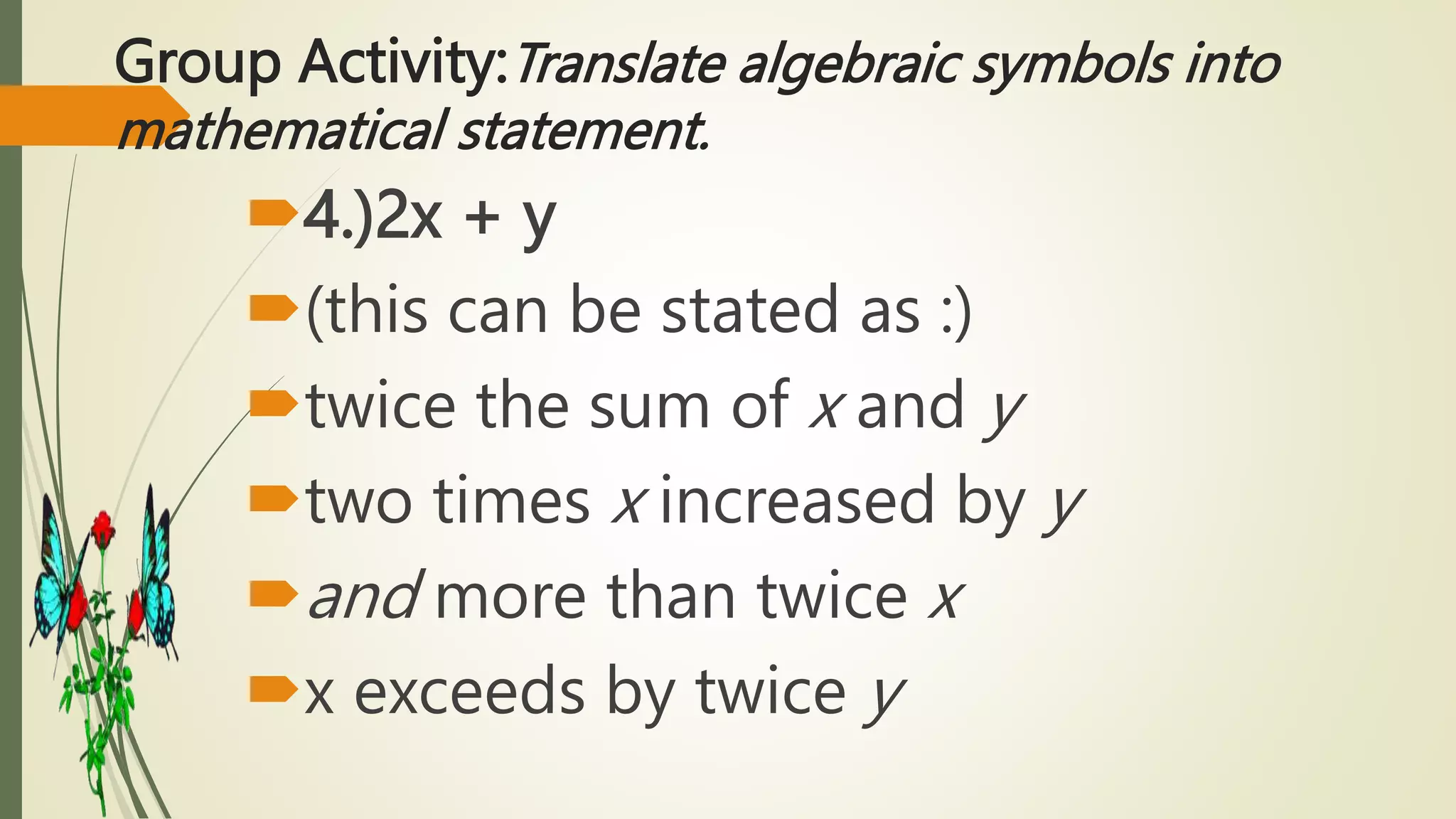 MATH 6 PPT Q3 – Translation Of Real-Life Verbal Expressions And ...