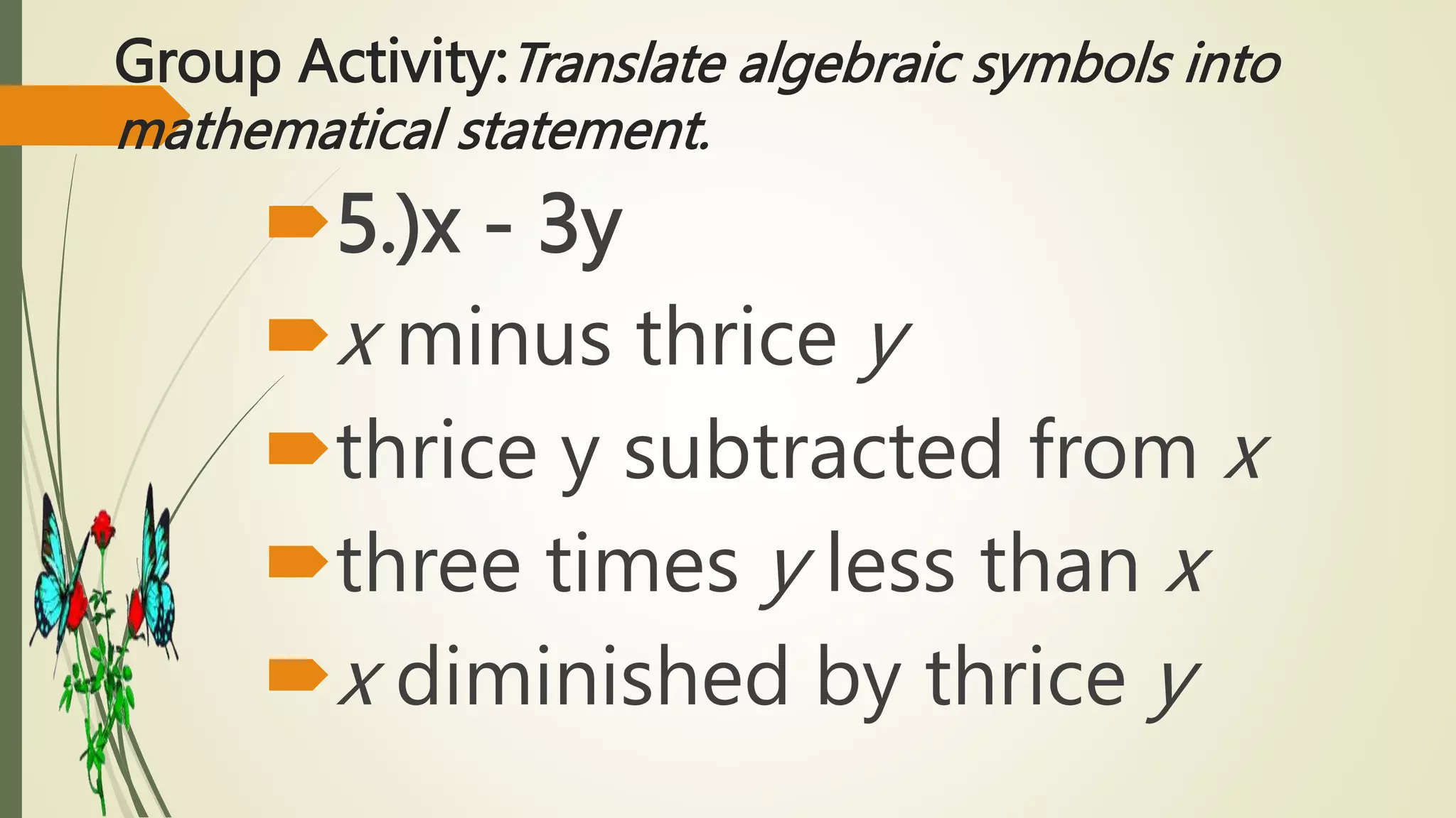 MATH 6 PPT Q3 – Translation Of Real-Life Verbal Expressions And ...