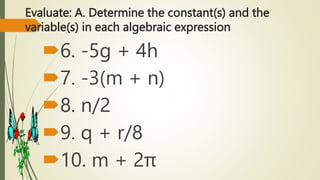 MATH 6 PPT Q3 – Translation Of Real-Life Verbal Expressions And ...