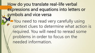 MATH 6 PPT Q3 – Translation Of Real-Life Verbal Expressions And ...