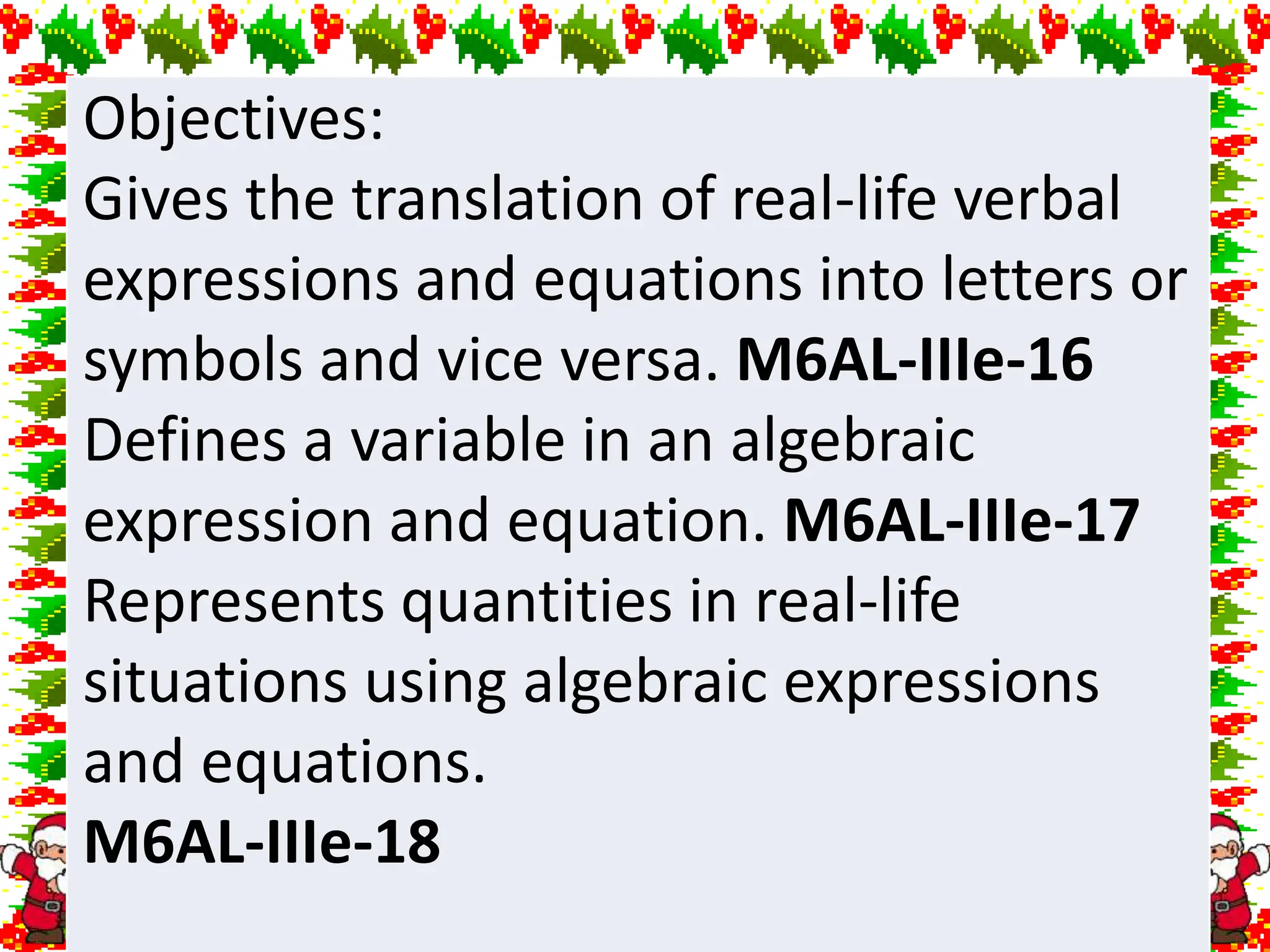 MATH 6 PPT Q3 W6 - Real-Life Verbal Expressions And Equations Into ...
