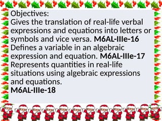 MATH 6 PPT Q3 W6 - Real-Life Verbal Expressions And Equations Into ...