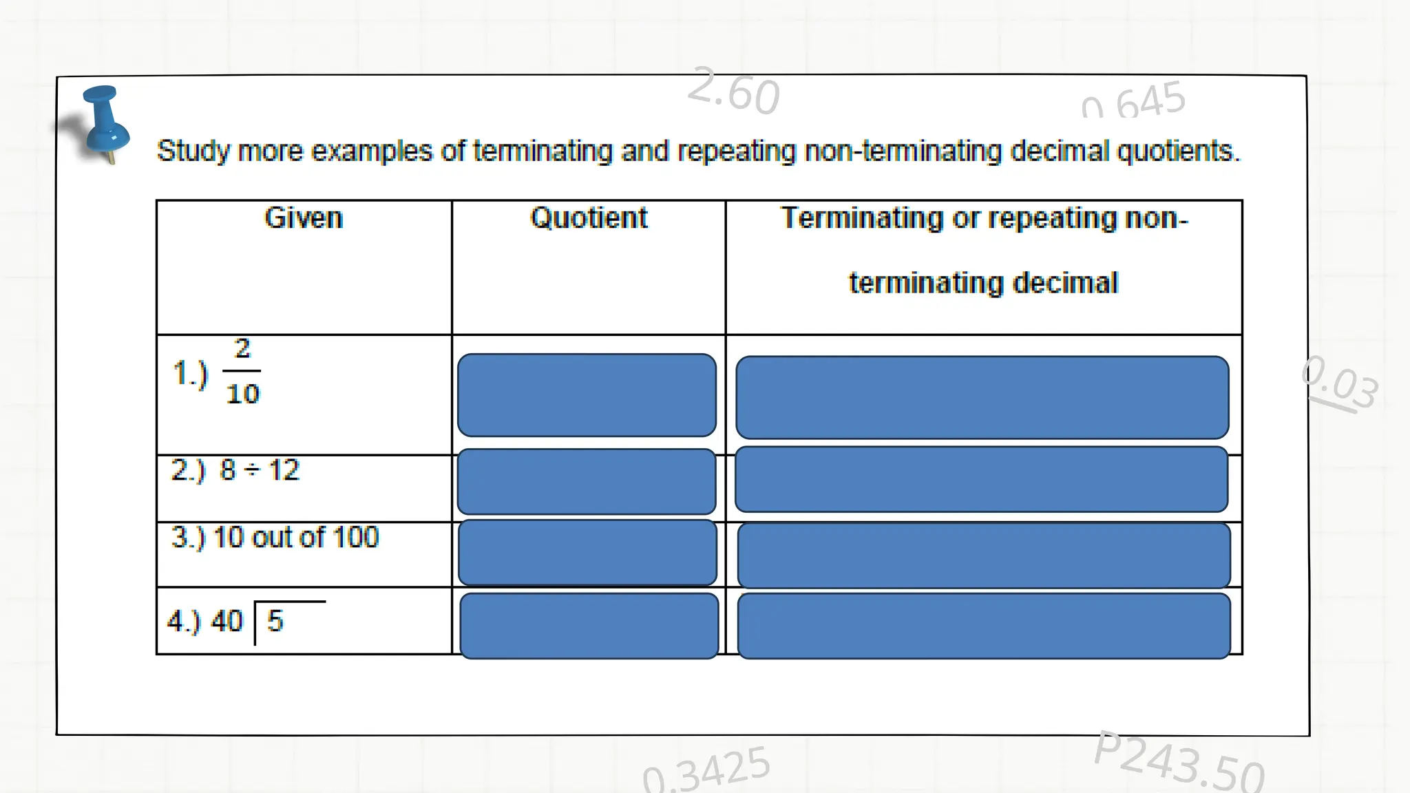 Terminating and non-terminating decimals | PPTX