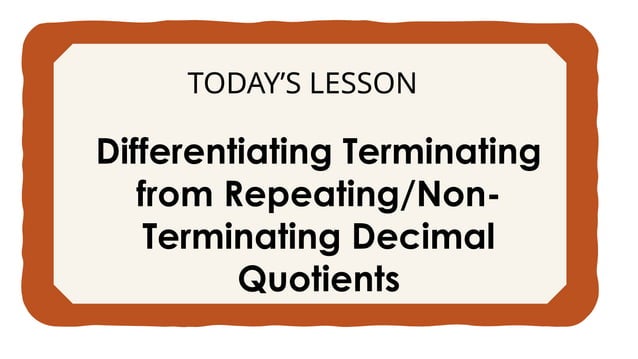 Terminating and non-terminating decimals | PPTX