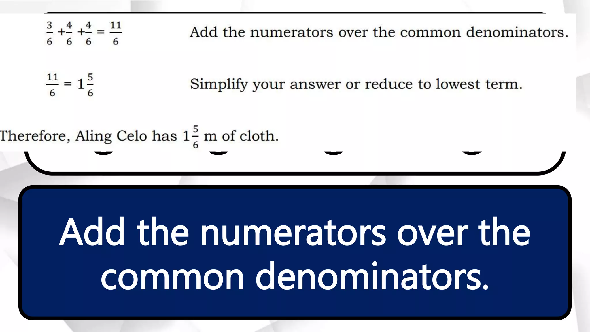 Math 6 Q1 Wk 1 L2 Addition And Subtraction Of Dissimilar Fractions Ppt Pptx