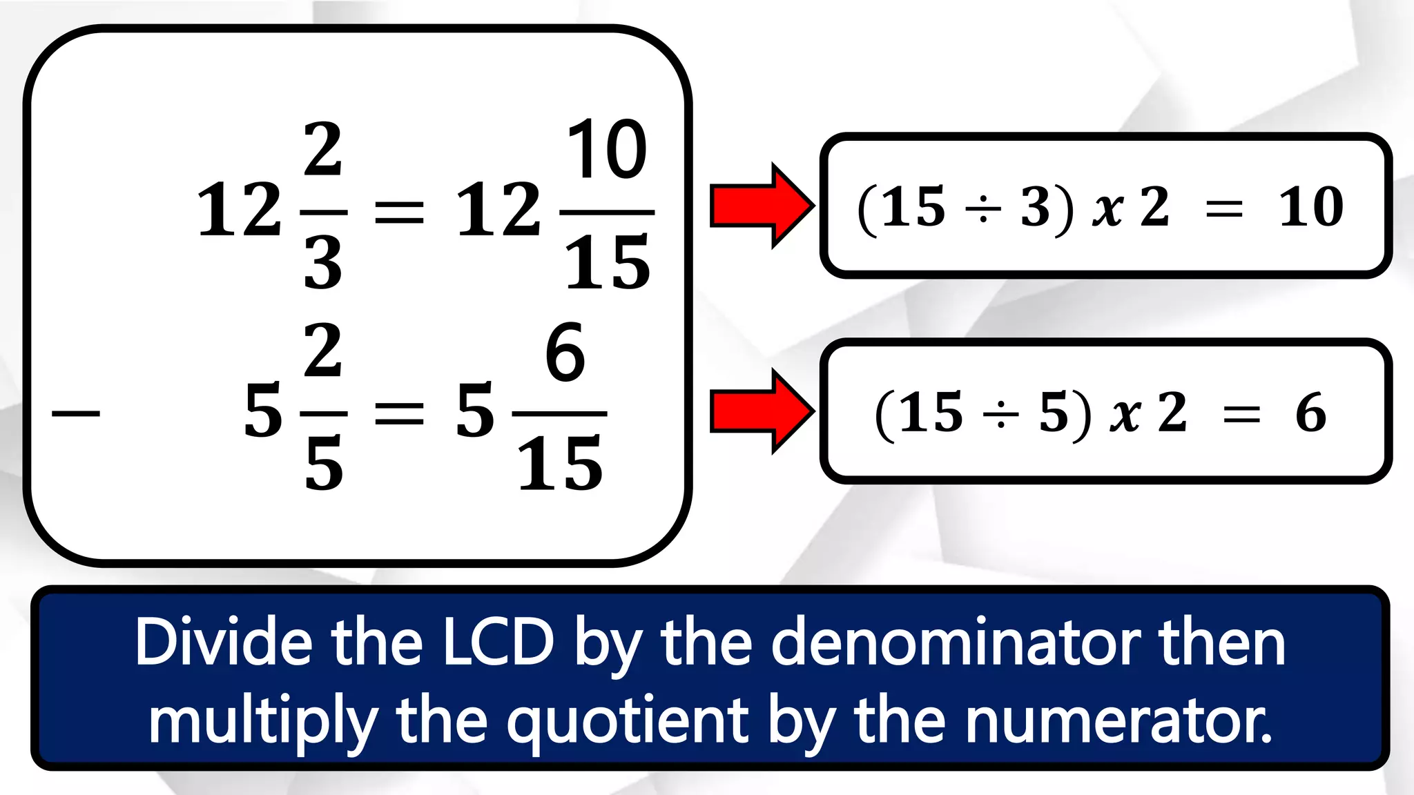 Math 6 Q1 Wk 1 L2 Addition And Subtraction Of Dissimilar Fractions Ppt Pptx