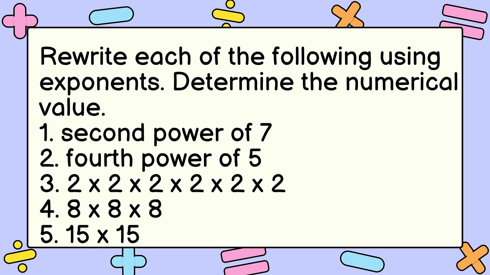 MATH 6 Q2 WEEK 6-exponet and base for Grade 6 | PPTX