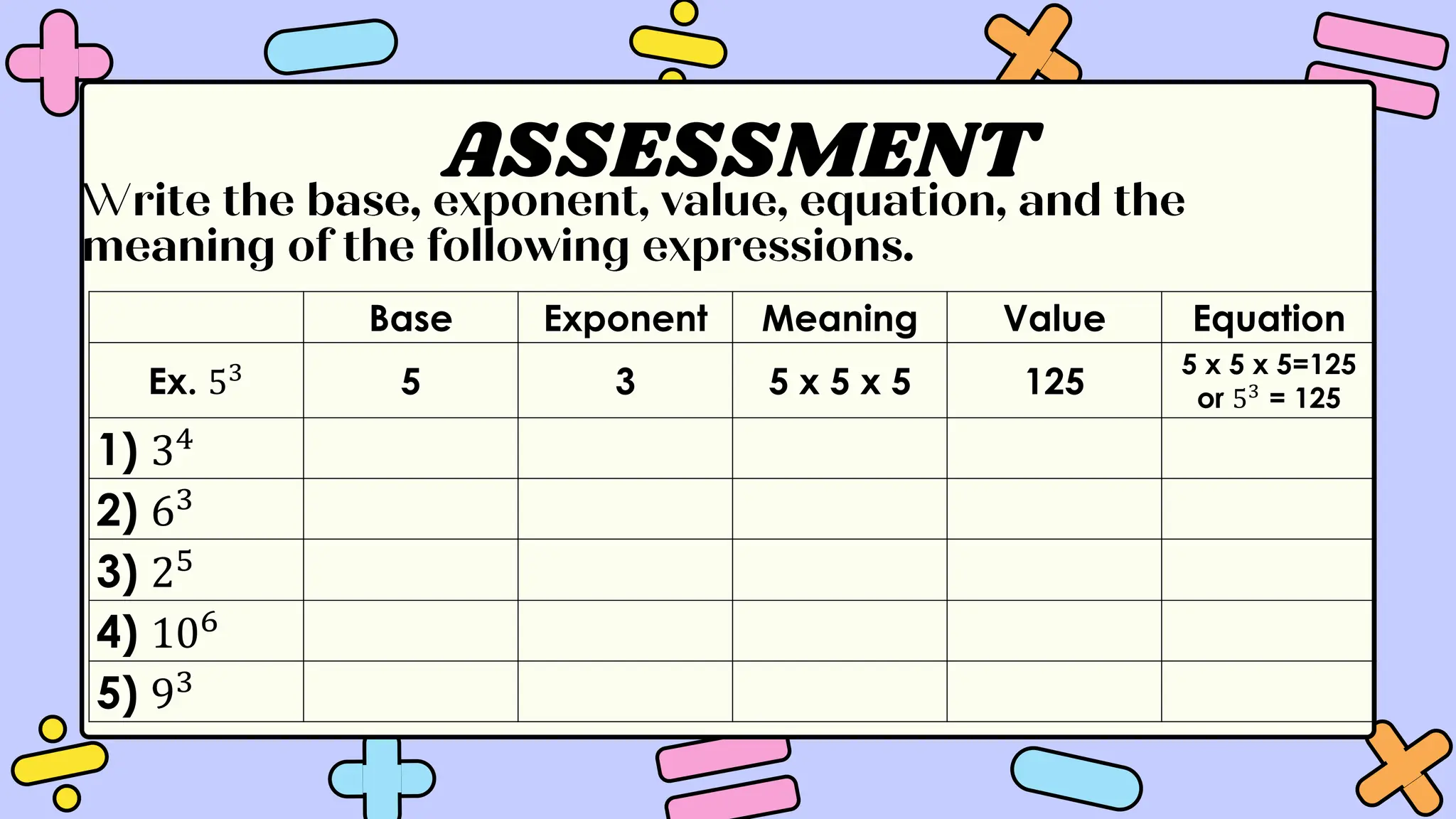 MATH 6 Q2 WEEK 6-exponet and base for Grade 6 | PPTX