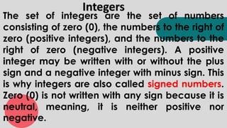 MATH 6 Q2 WEEK 7, describing set of integers | PPTX