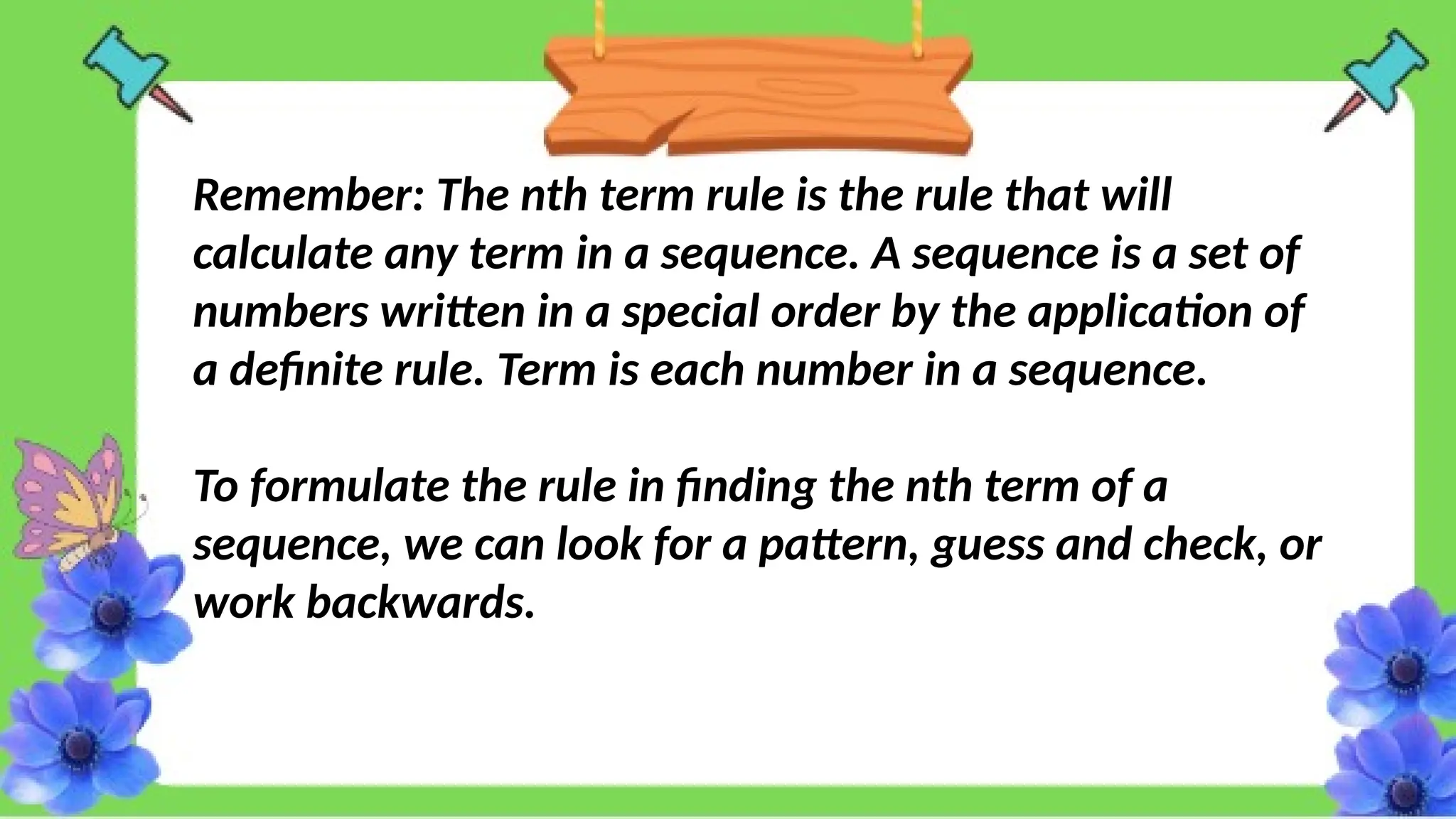 MATH_6_Q3_W2.pptx formulating the rule in finding the nth term | PPTX