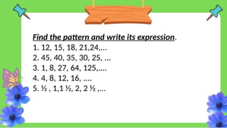 MATH_6_Q3_W2.pptx formulating the rule in finding the nth term | PPTX