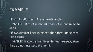 Conditional and biconditional statements | PPTX