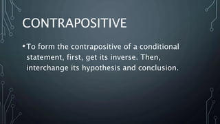 Conditional and biconditional statements | PPTX