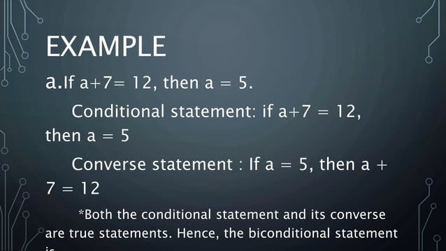 Conditional and biconditional statements | PPTX
