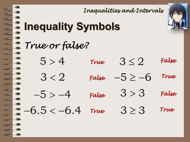 Math 7 inequalities and intervals | PPTX