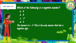 Math 7 lesson 10 representing problems with negative numbers | PDF
