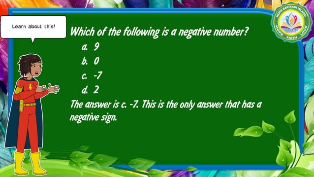 Math 7 lesson 10 representing problems with negative numbers | PDF