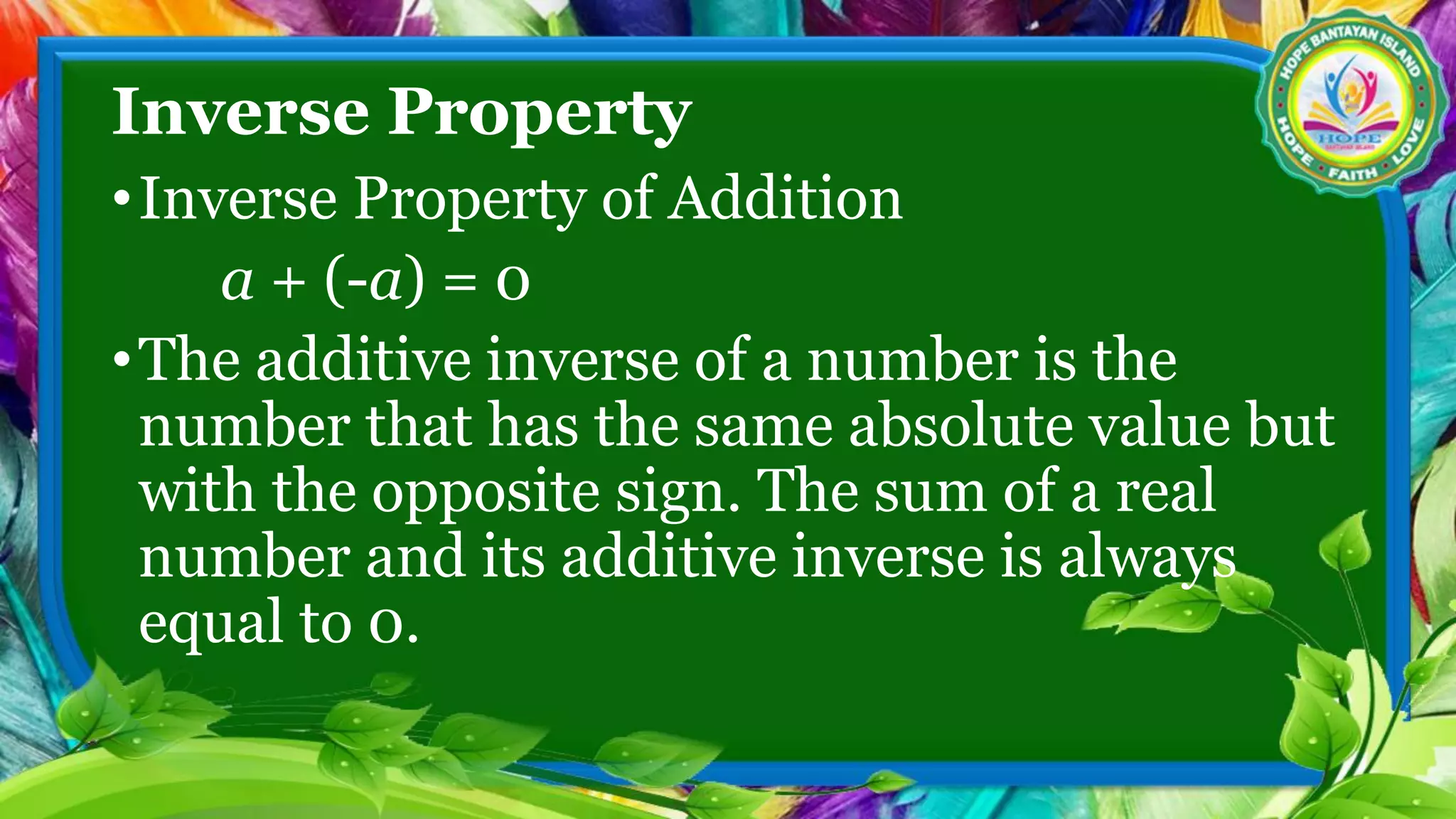 Math 7 lesson 11 properties of real numbers | PDF