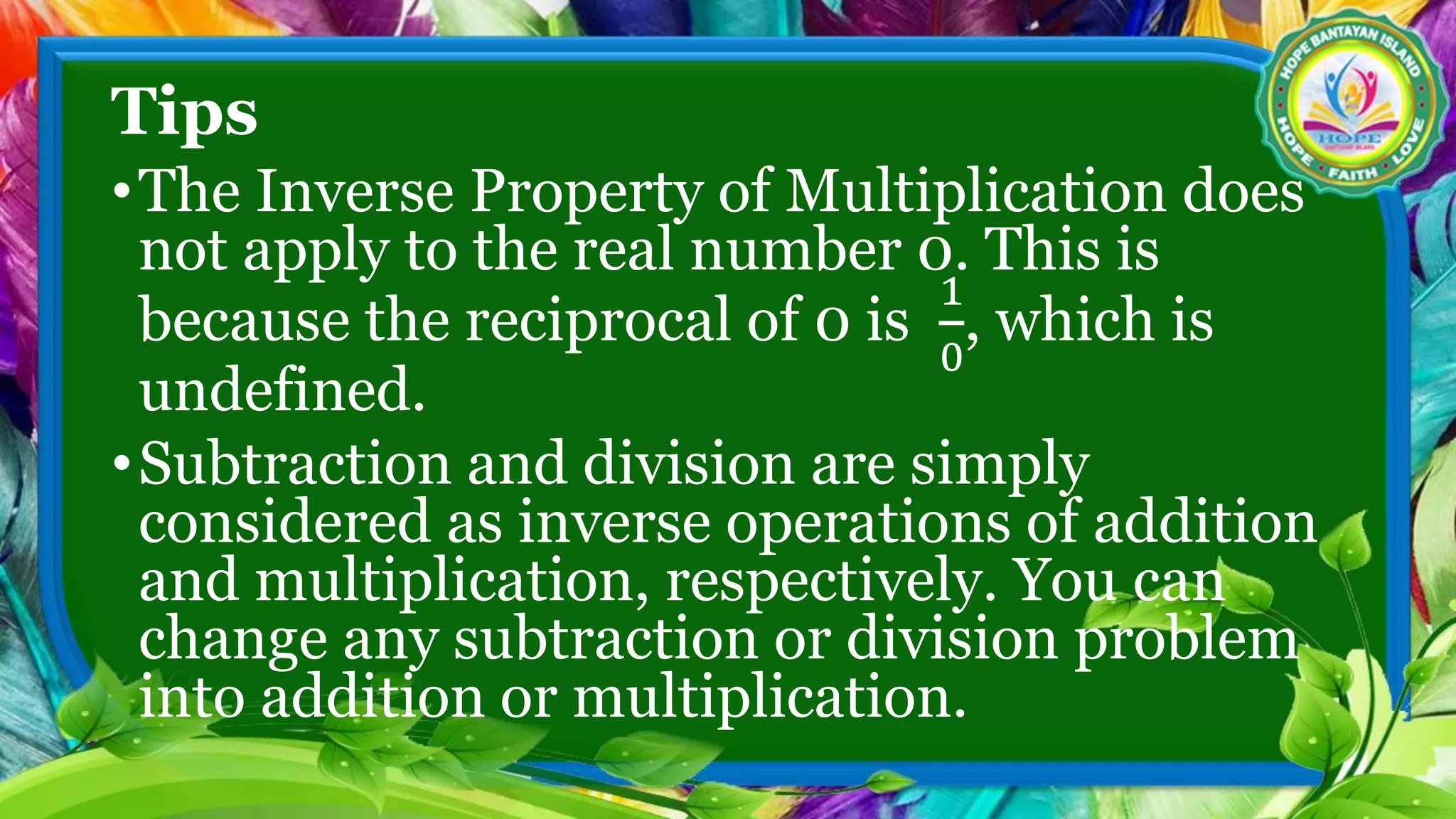 Math 7 lesson 11 properties of real numbers | PDF