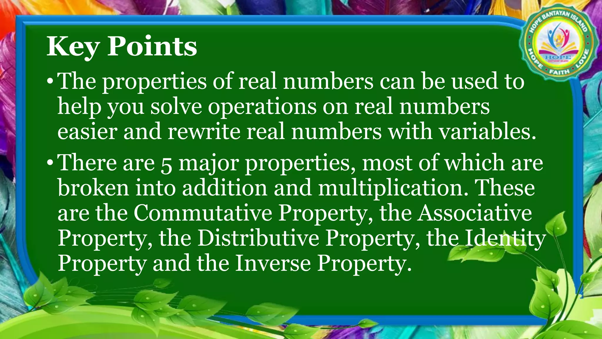 Math 7 lesson 11 properties of real numbers | PDF