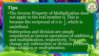 Math 7 lesson 11 properties of real numbers | PDF