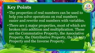 Math 7 lesson 11 properties of real numbers | PDF