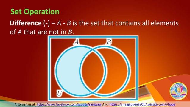 Math 7 | Lesson 2 Set Operations and the Venn Diagram | PPTX | Science