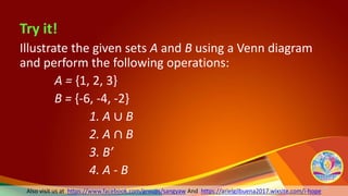Math 7 | Lesson 2 Set Operations and the Venn Diagram | PPTX