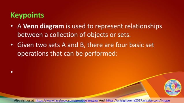 Math 7 | Lesson 2 Set Operations and the Venn Diagram | PPTX | Science