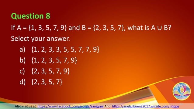 Math 7 | Lesson 2 Set Operations and the Venn Diagram | PPTX | Science