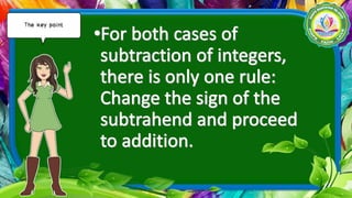 Math 7 lesson 6 subtraction of integers (without number lines) | PDF